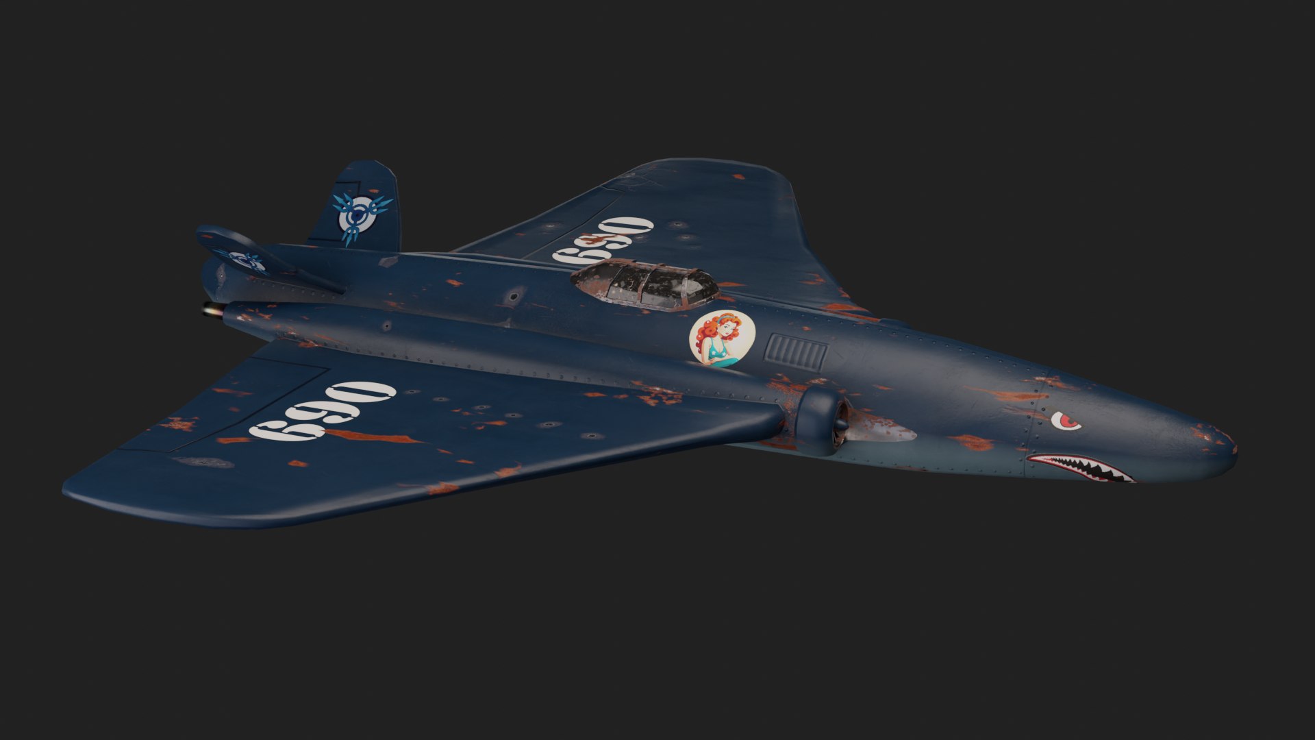 3D Fantasy Jet Plane - TurboSquid 2142393