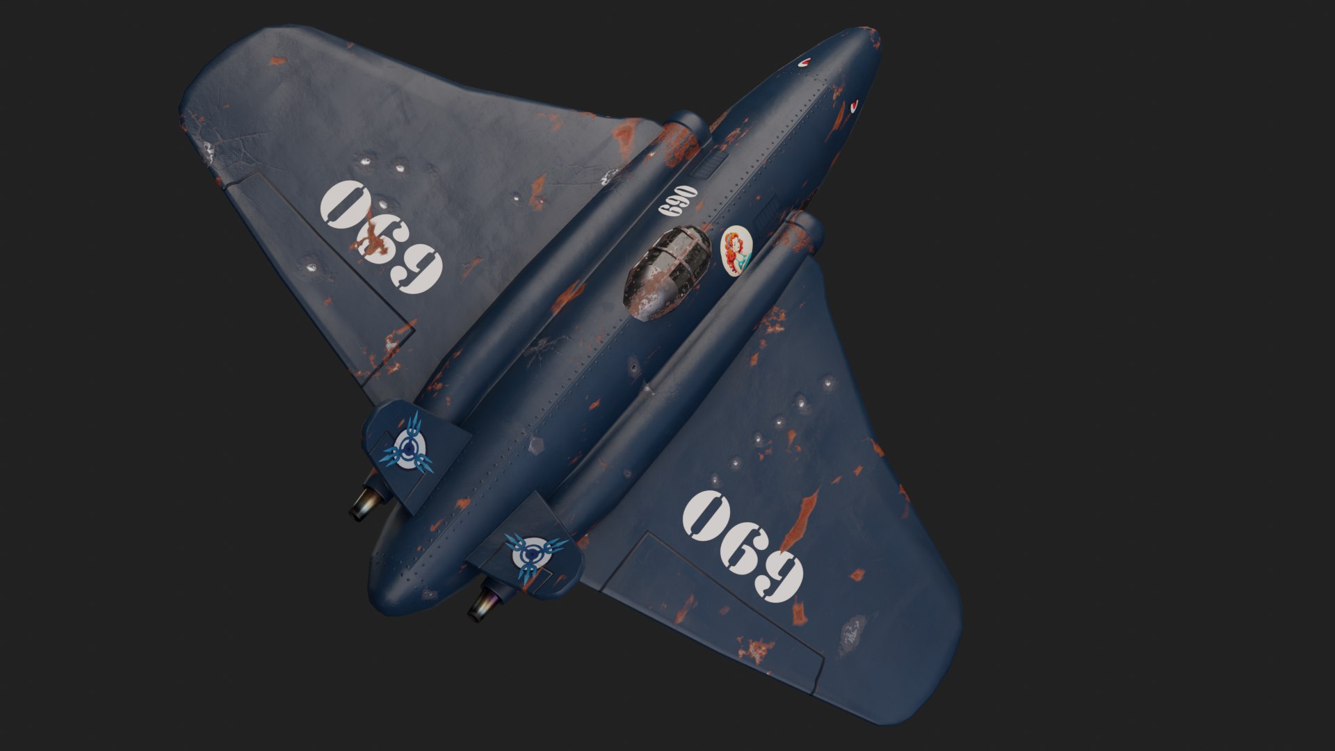 3D Fantasy Jet Plane - TurboSquid 2142393