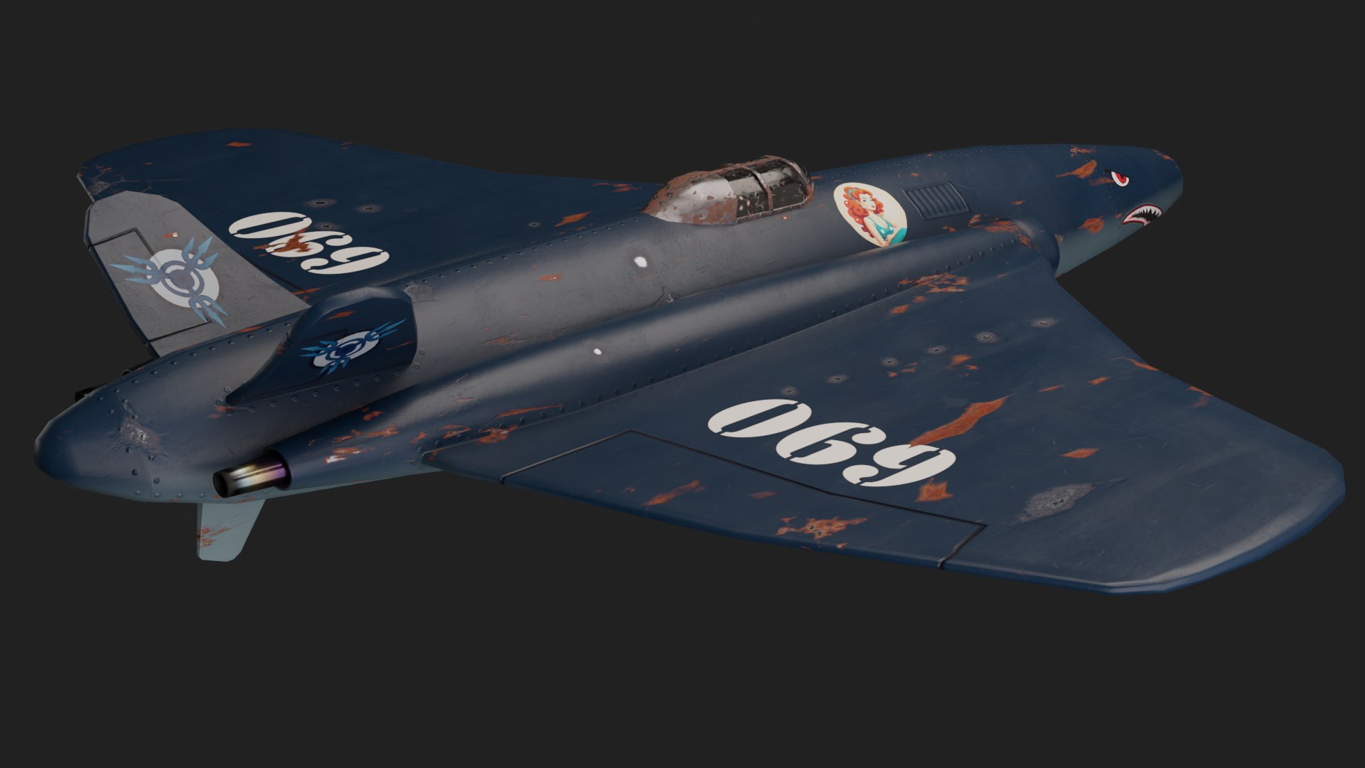 3D Fantasy Jet Plane - TurboSquid 2142393