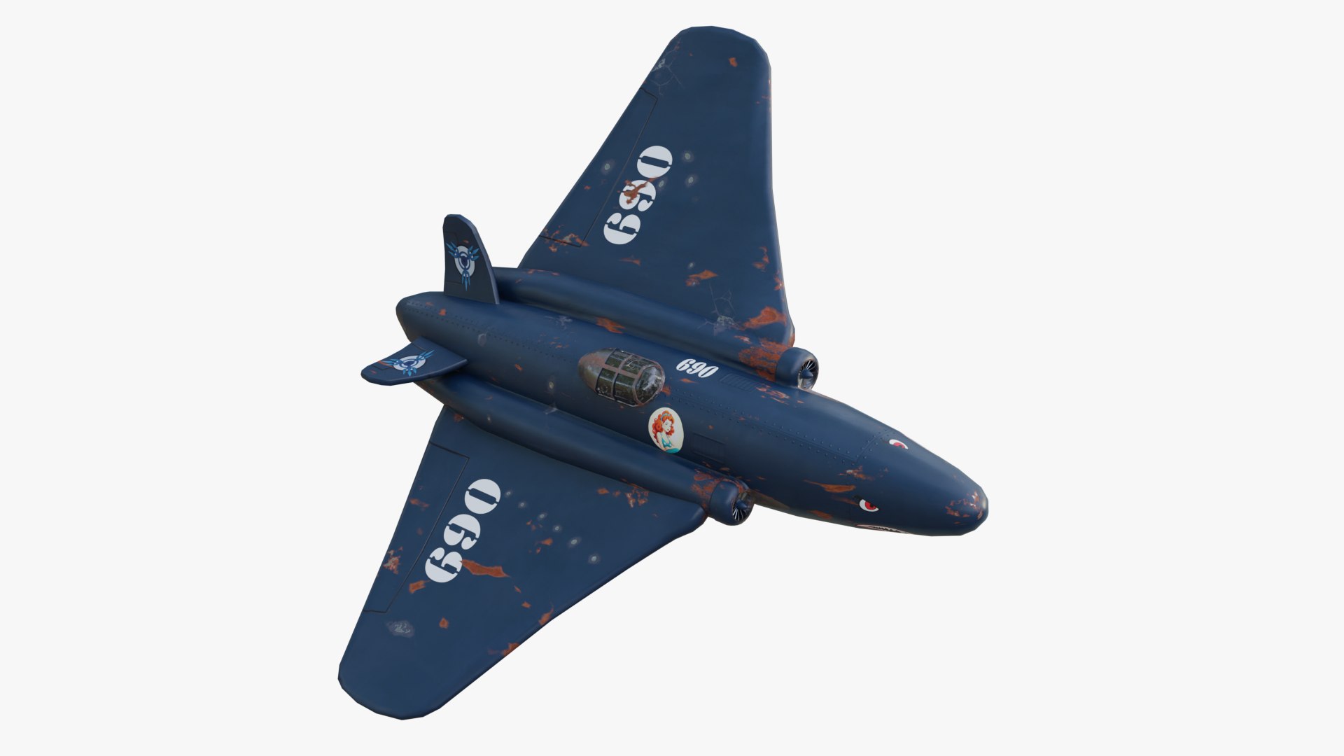 3D Fantasy Jet Plane - TurboSquid 2142393