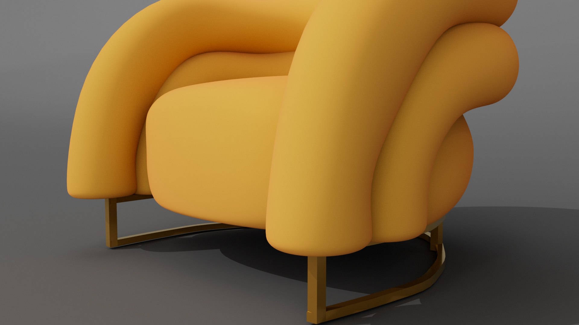 Retro Organic Arm Chair Model - TurboSquid 2181092