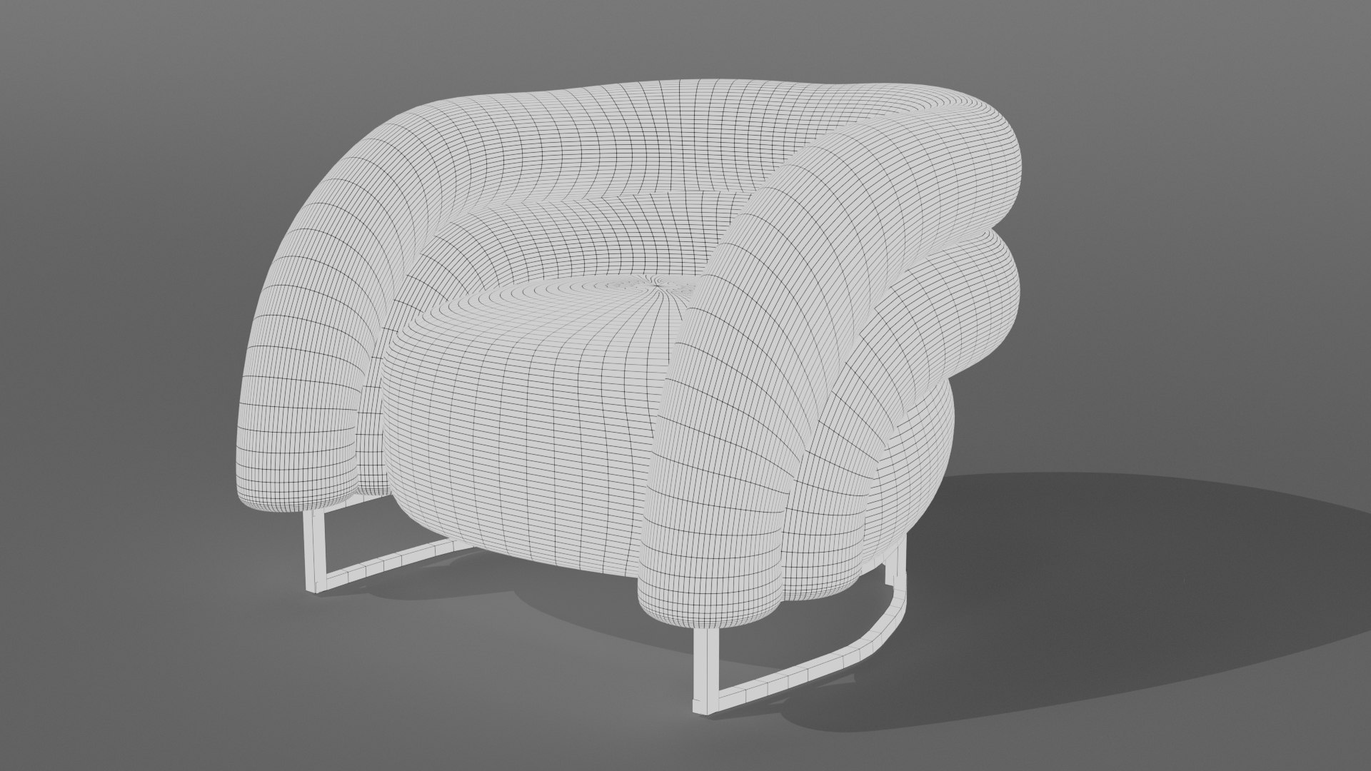 Retro Organic Arm Chair Model - TurboSquid 2181092