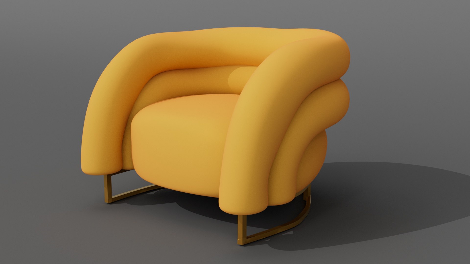 Retro Organic Arm Chair Model - TurboSquid 2181092