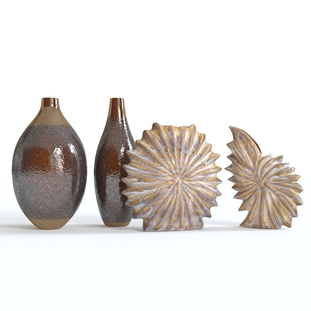 3d model decor set vases