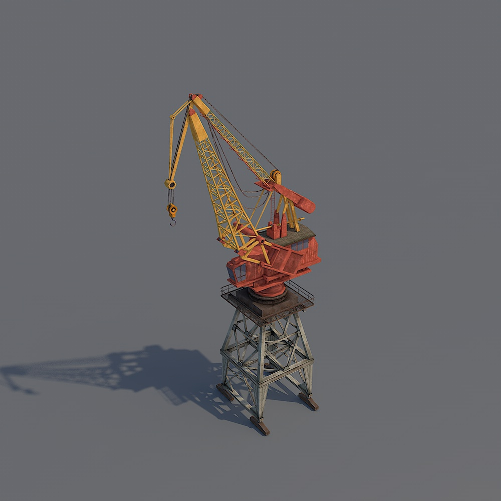 3d model dock crane