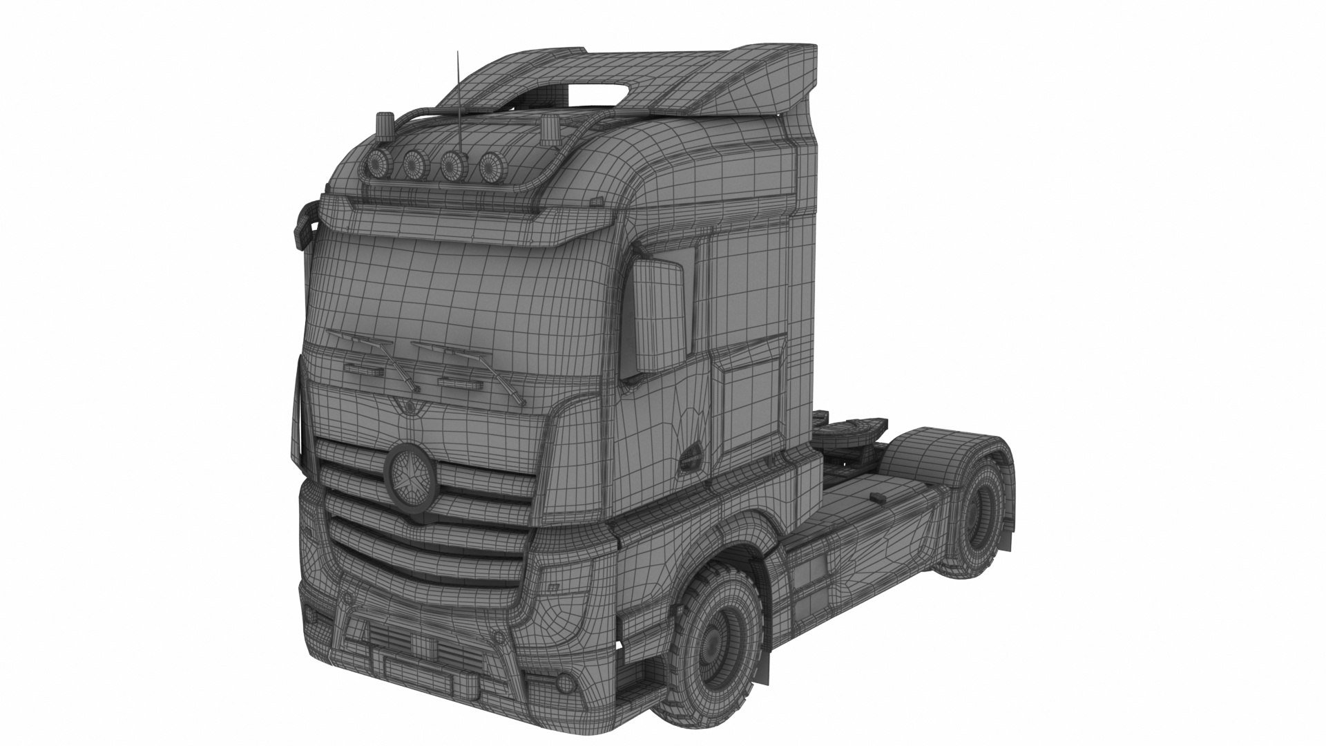 3D Model Mercedes Truck - TurboSquid 1524514