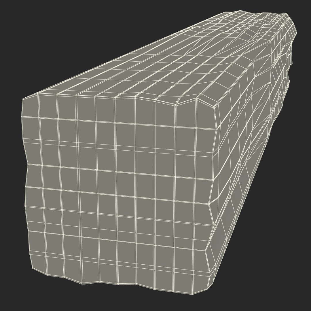 old wood log 3d model