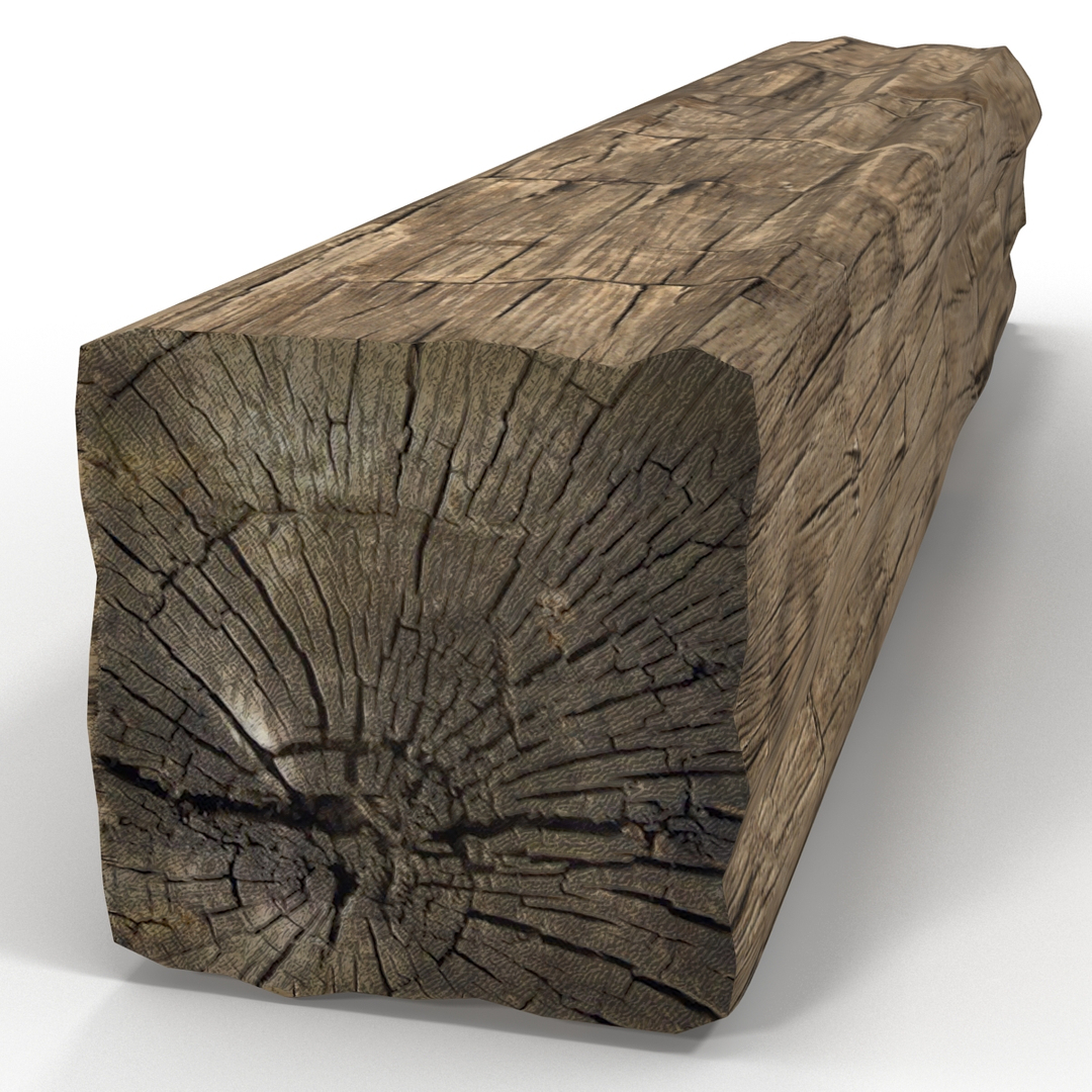 old wood log 3d model