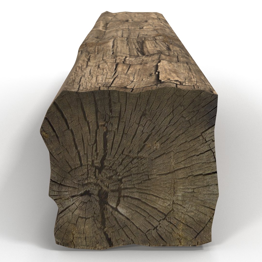 old wood log 3d model