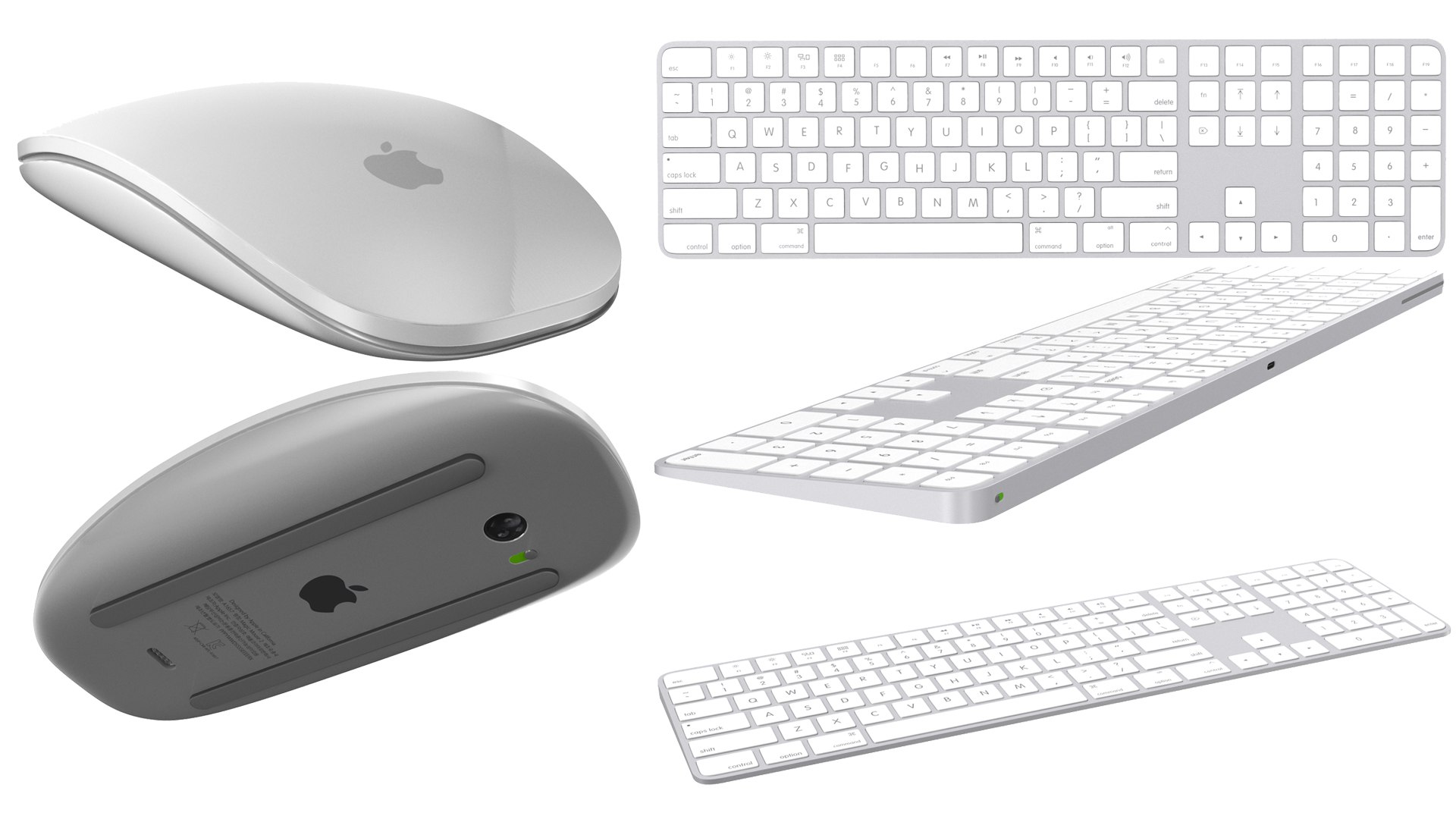 3D Detailed Apple Keyboard And Mouse - TurboSquid 2194367