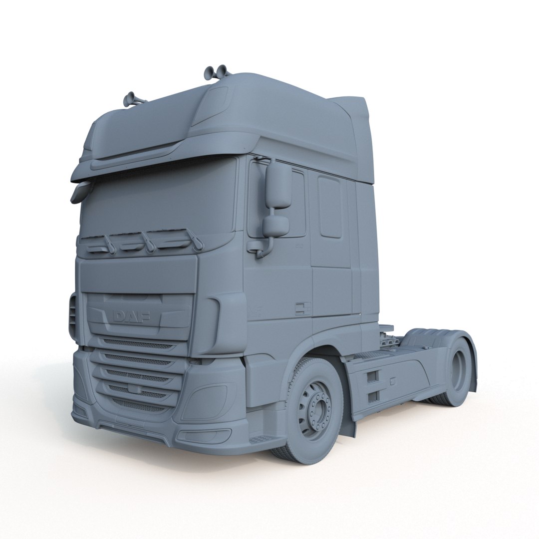 3D Model Daf Xf 2020 Semi Truck - TurboSquid 1453531