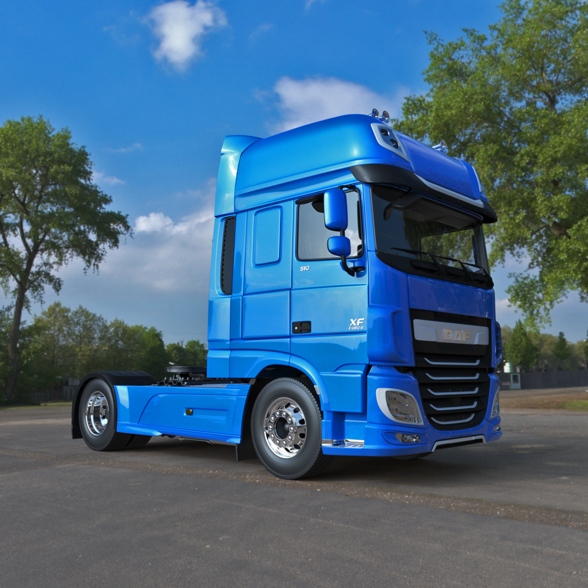 3D model daf xf 2020 semi truck - TurboSquid 1453531