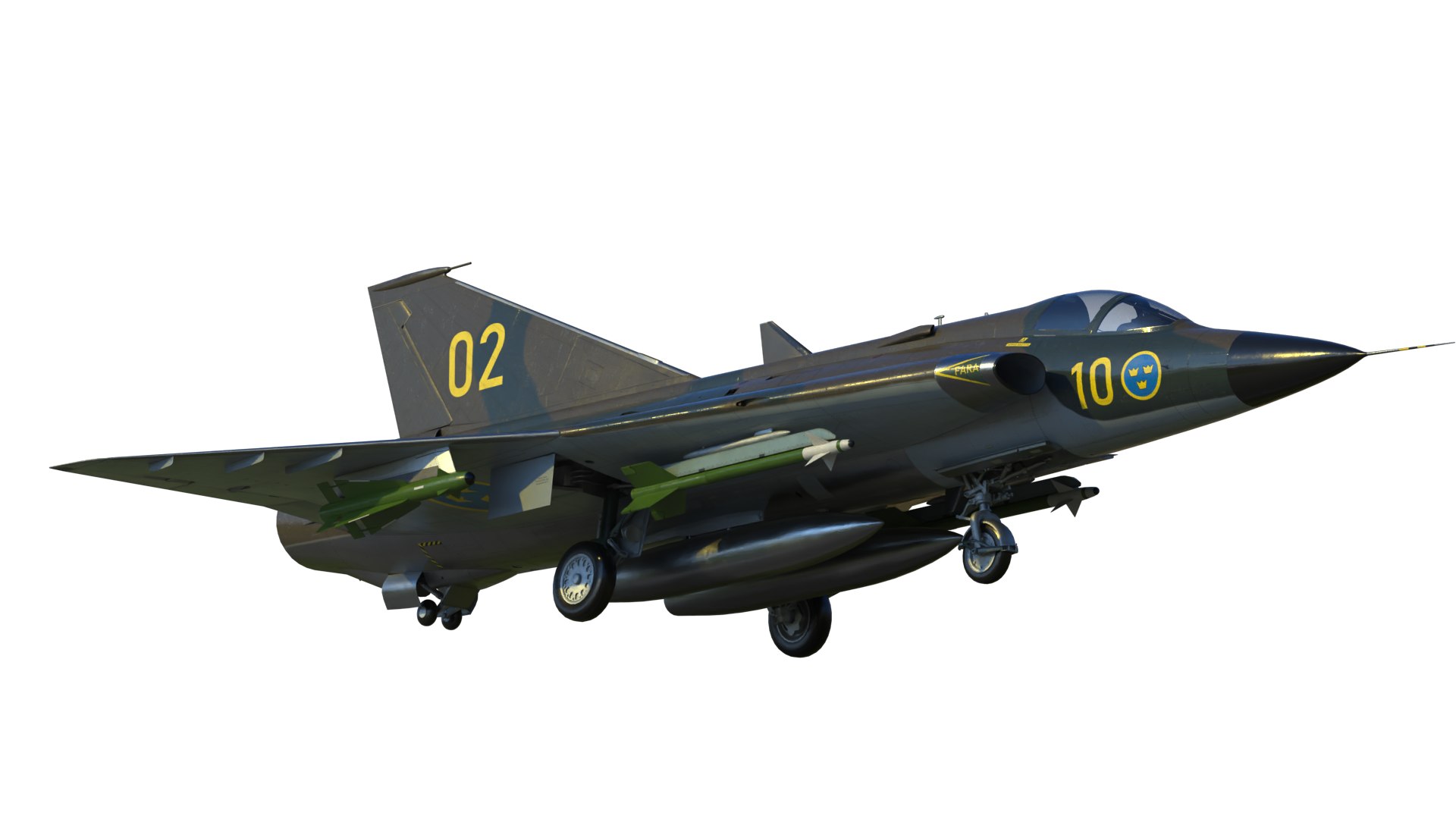 3D Saab 35 Draken Model - TurboSquid 2253423