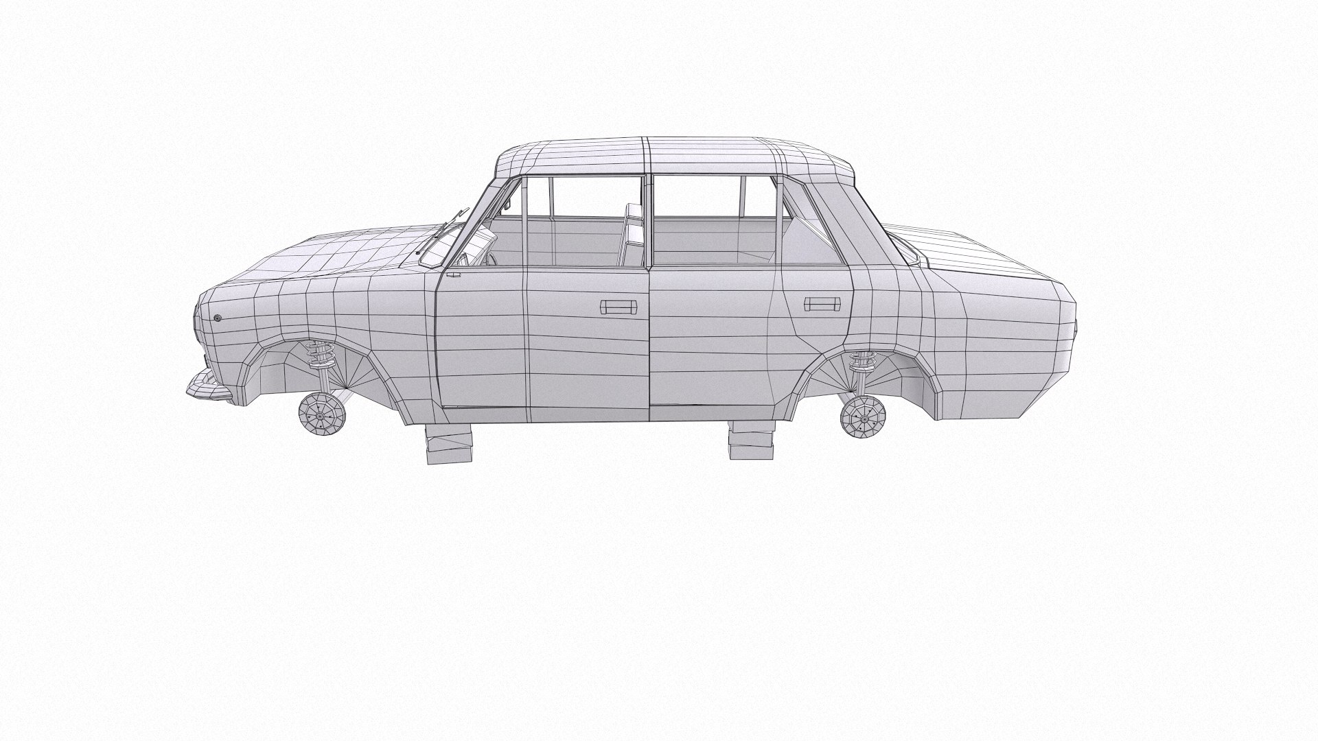 Gameready Abandoned Soviet Car 3D Model - TurboSquid 1473253