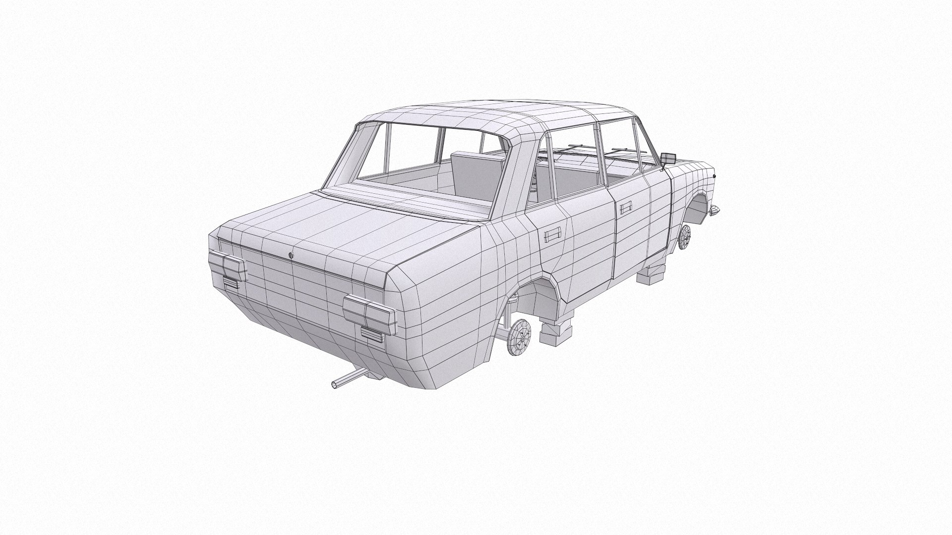 Gameready Abandoned Soviet Car 3D Model - TurboSquid 1473253