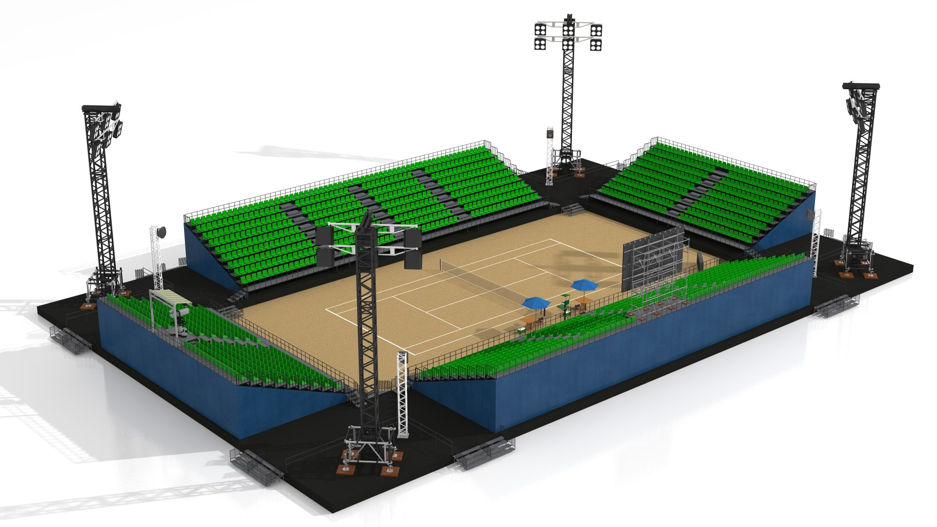 3D Model Tennis Stadium - TurboSquid 1910591