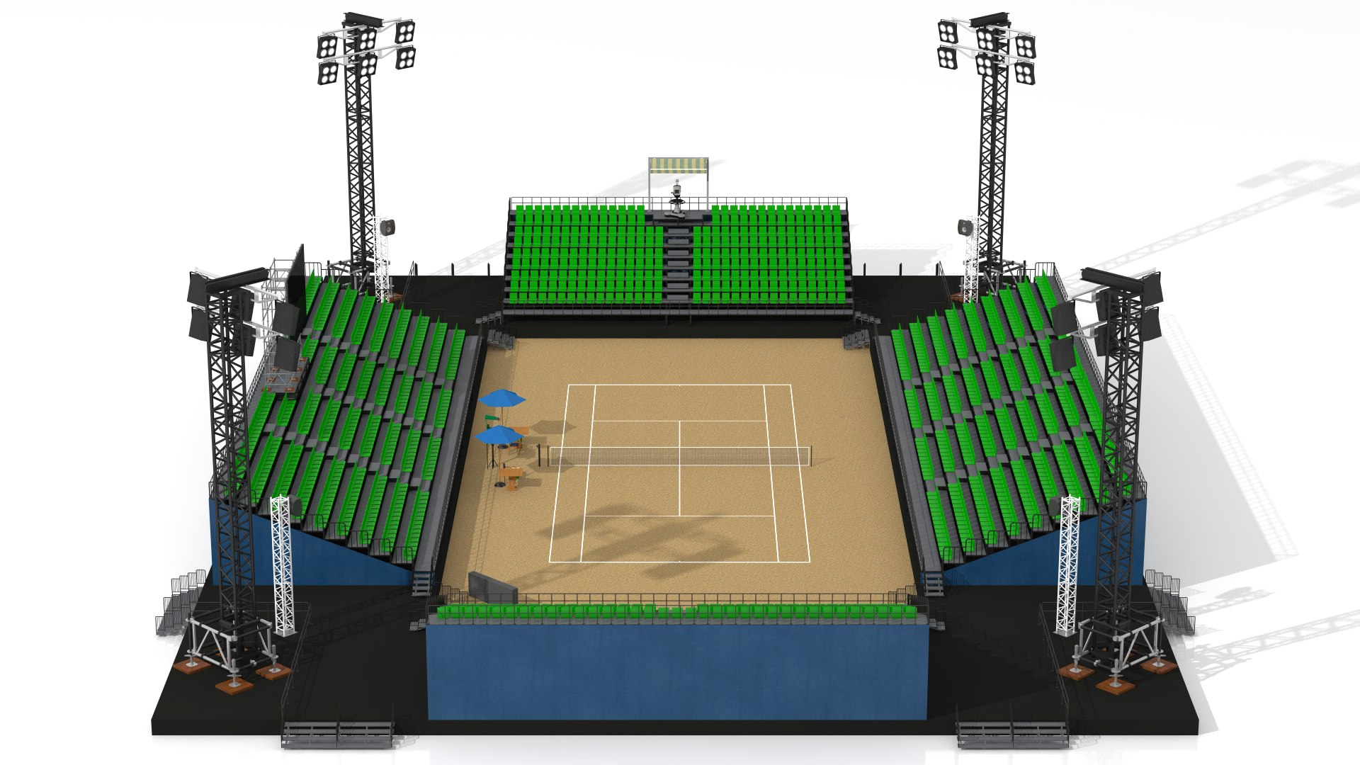 3D Model Tennis Stadium - TurboSquid 1910591