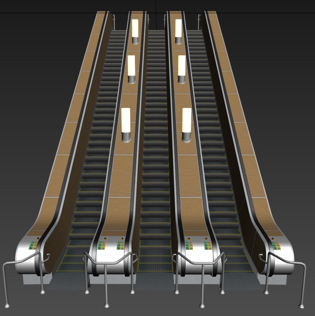 Escalator Metro 3d Model