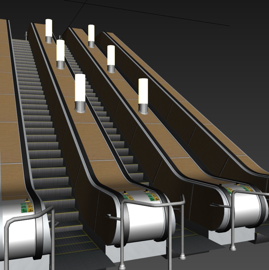 Escalator Metro 3d Model