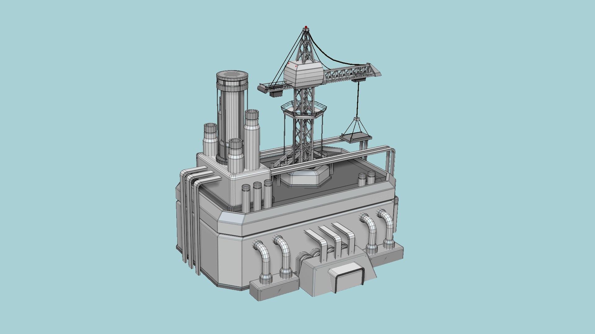 SciFi Factory A02 White Gray - Sci Fi Exterior Design 3D - TurboSquid ...