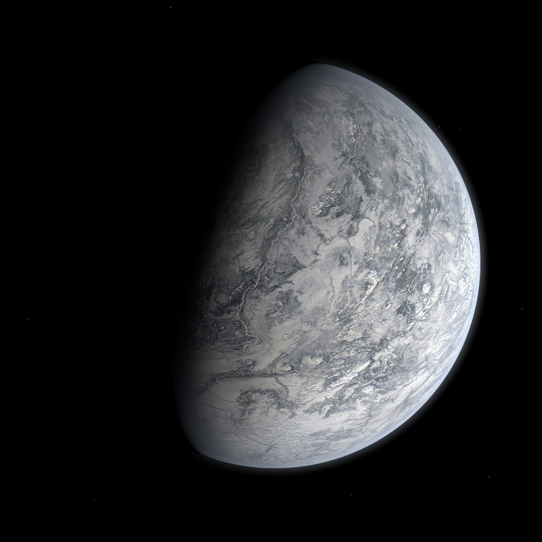 3D Fictional Alien Ice Planet - TurboSquid 1640518