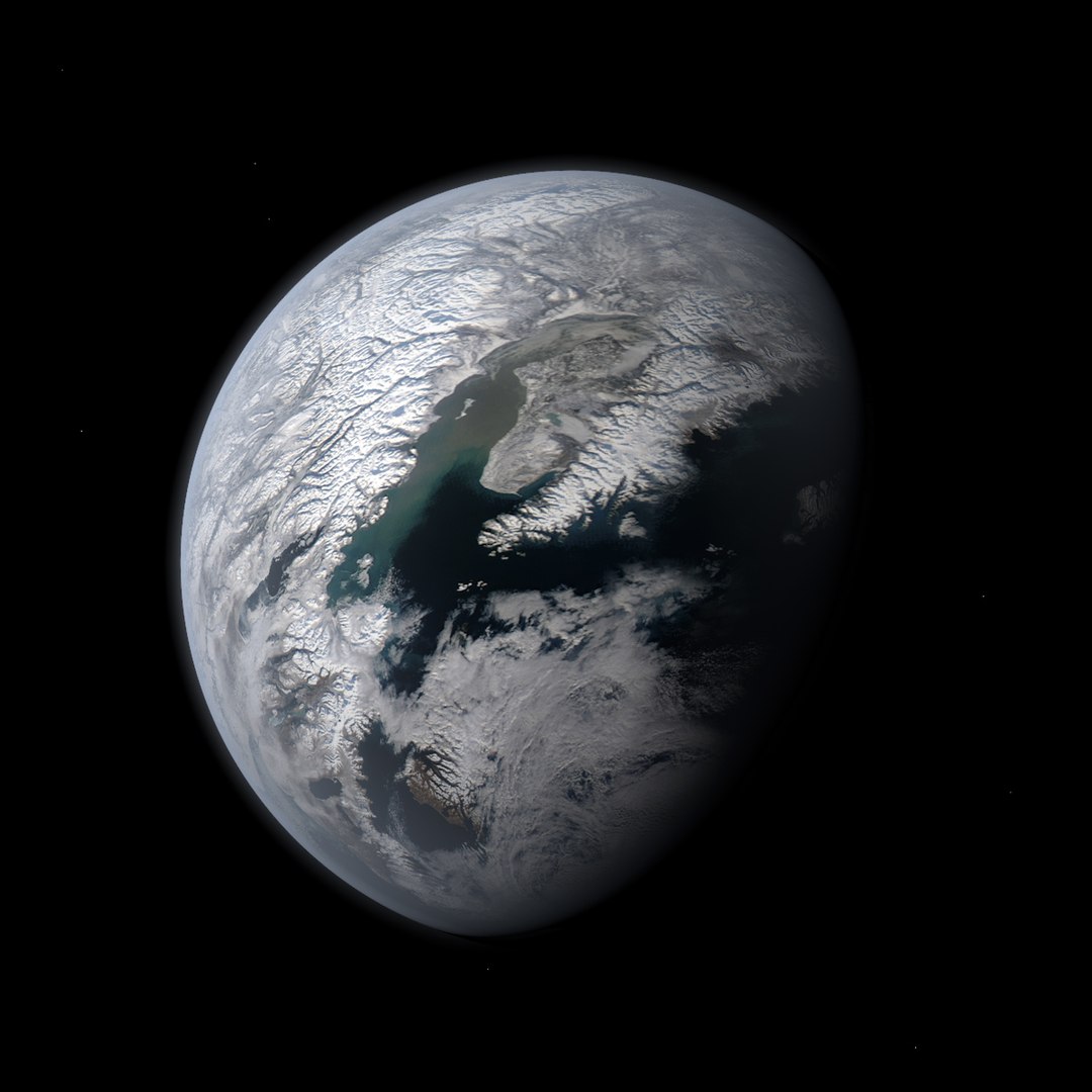 3D Fictional Alien Ice Planet - TurboSquid 1640518