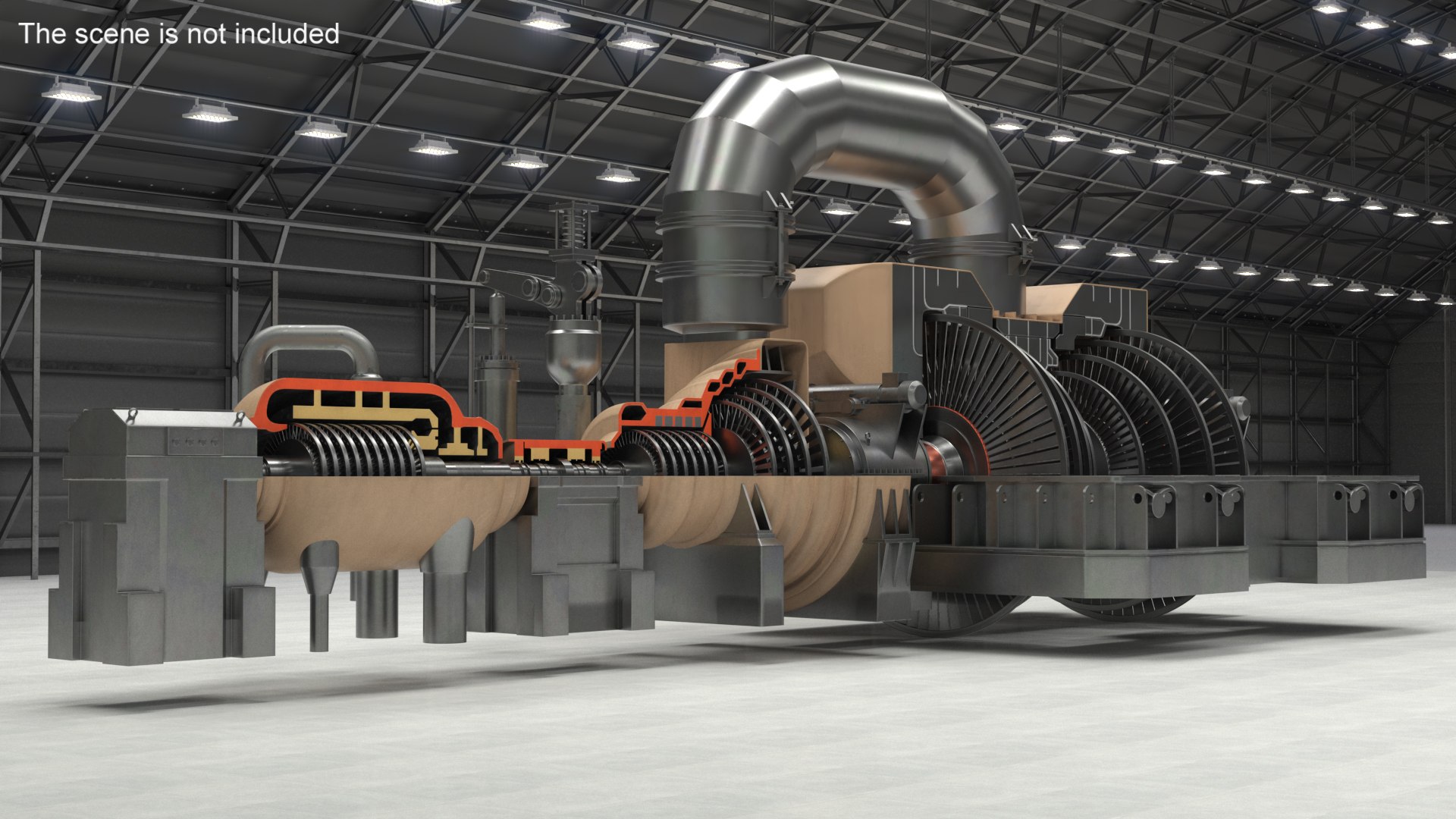 3D Steam Turbine Cutaway Model - TurboSquid 2295584