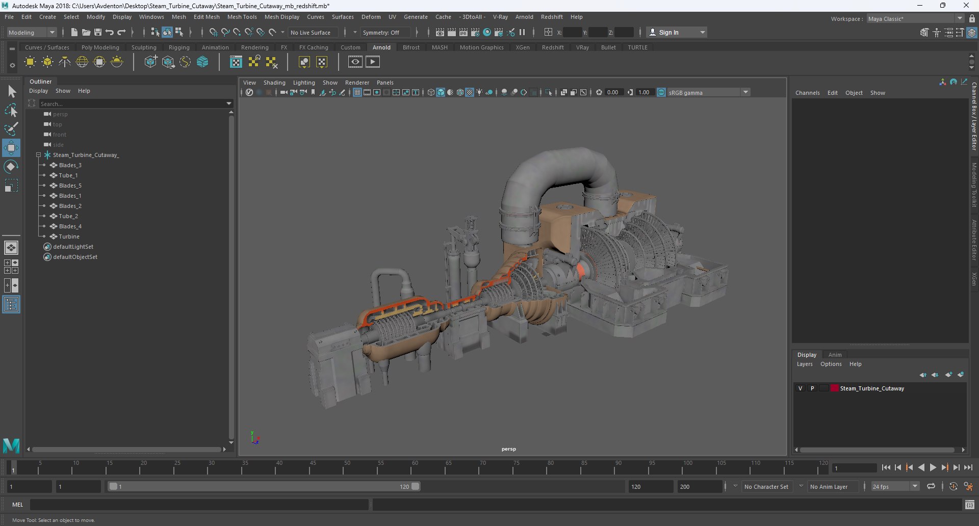 3D Steam Turbine Cutaway Model - TurboSquid 2295584