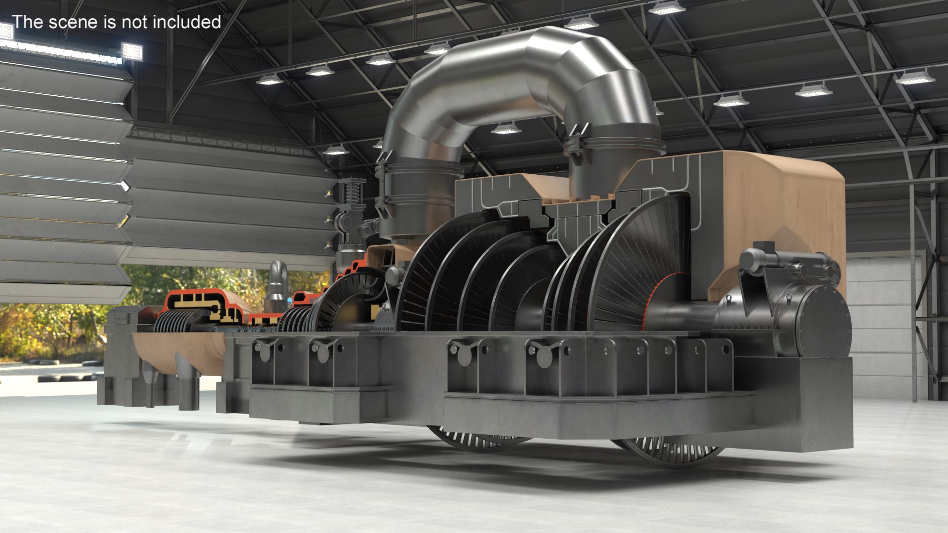 3D Steam Turbine Cutaway Model - TurboSquid 2295584