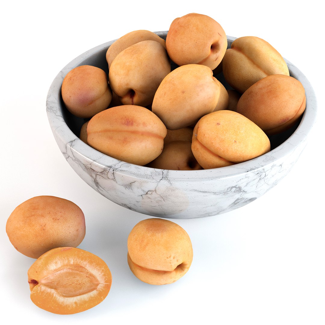 3D Model Apricots Set01 - TurboSquid 2103369