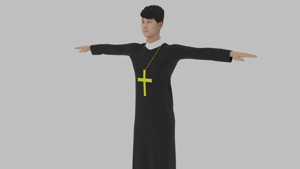 3D Priest model - TurboSquid 2021612