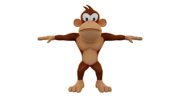 3d cartoon monkey character 1