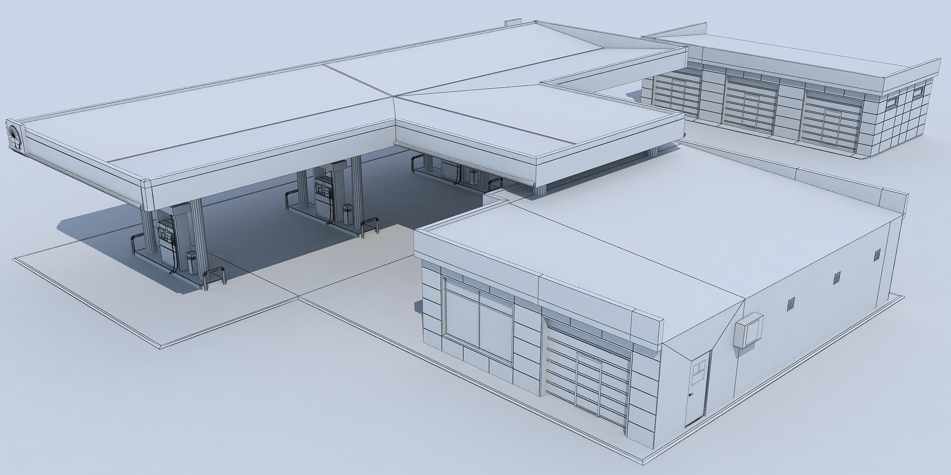 Shell Gas Station Obj