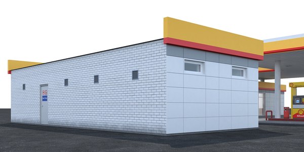 shell gas station obj