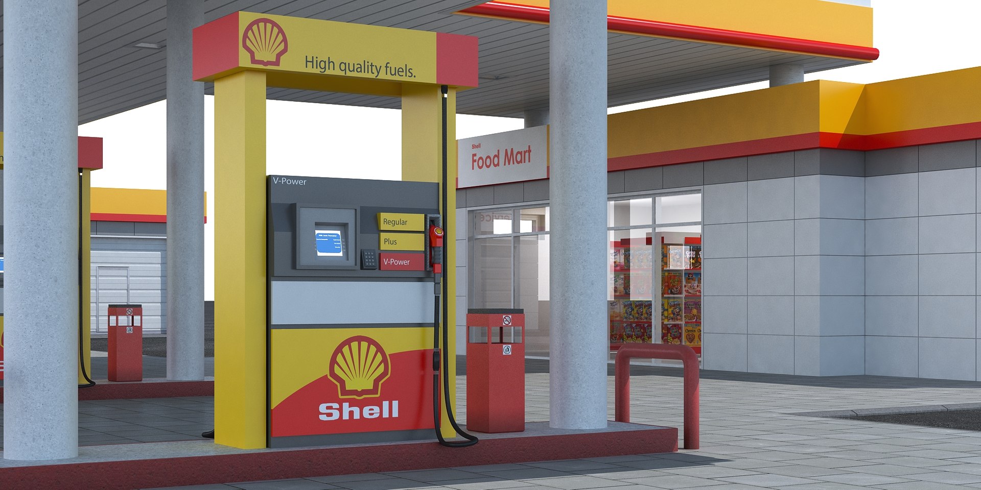 Shell Gas Station Obj