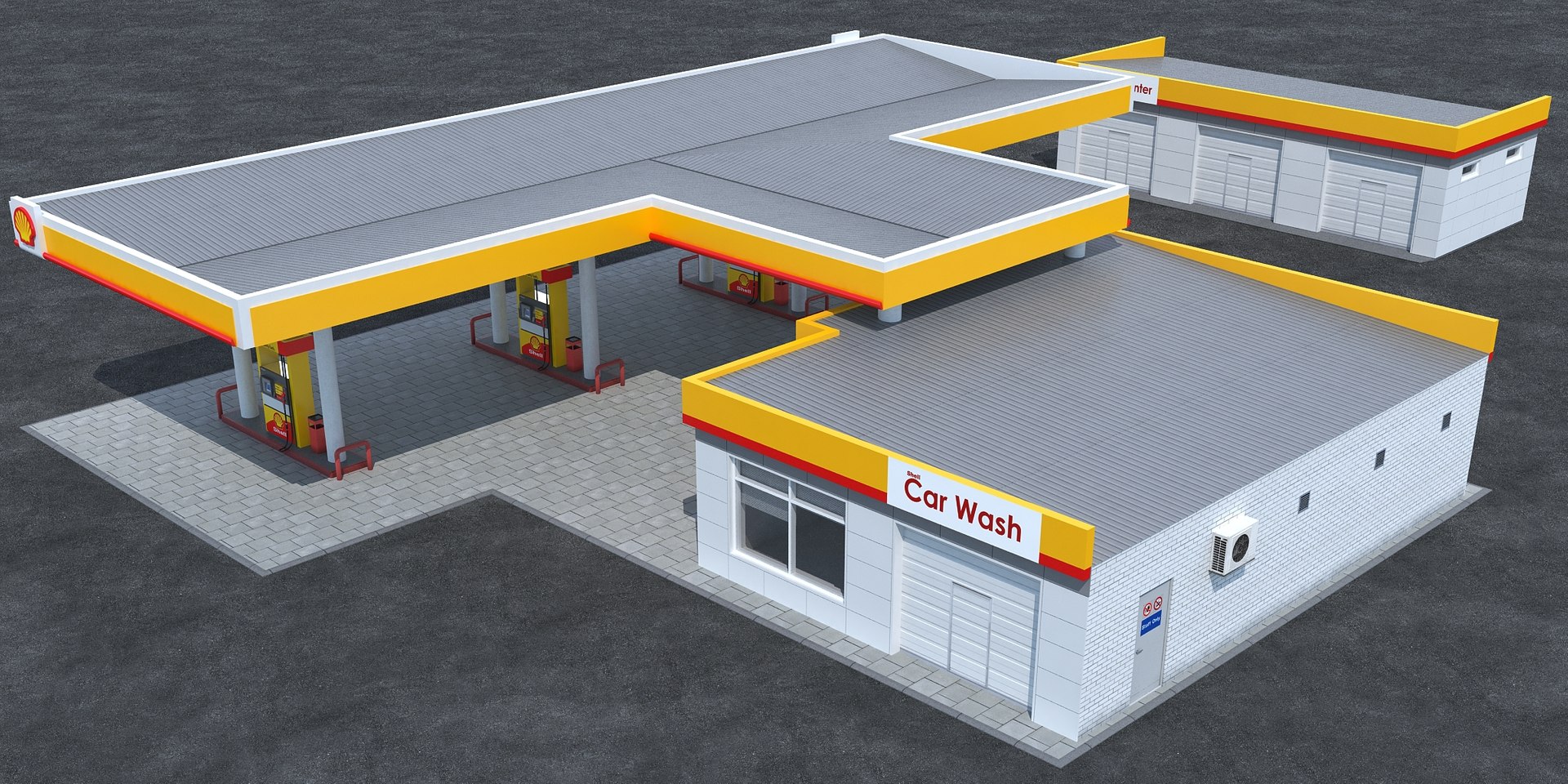 Shell Gas Station Obj