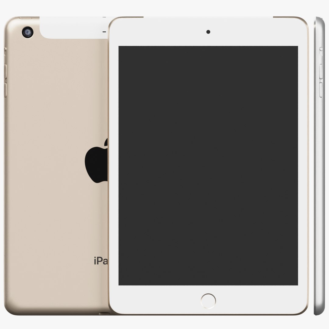 3D Apple iPad Mini 3 wifi and cellular tablet - TurboSquid 2100632