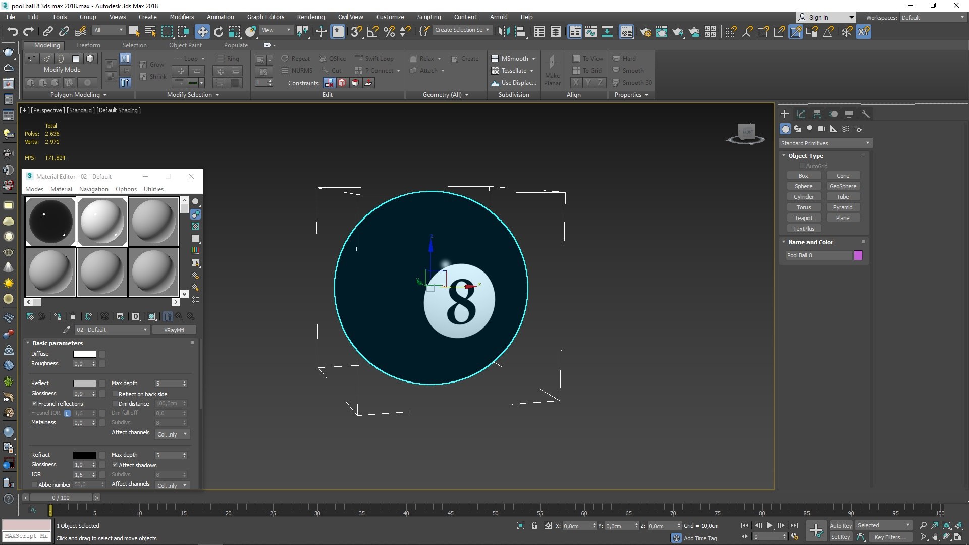 3D model pool ball 8 billiard ball American - TurboSquid 1924967