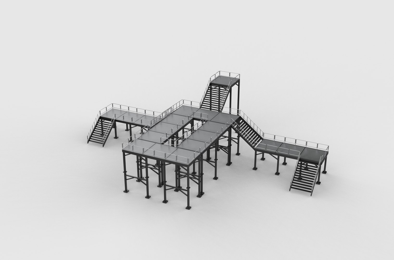 modelo 3d Modelo 3D de escaleras modulares y pórtico - TurboSquid 2493416