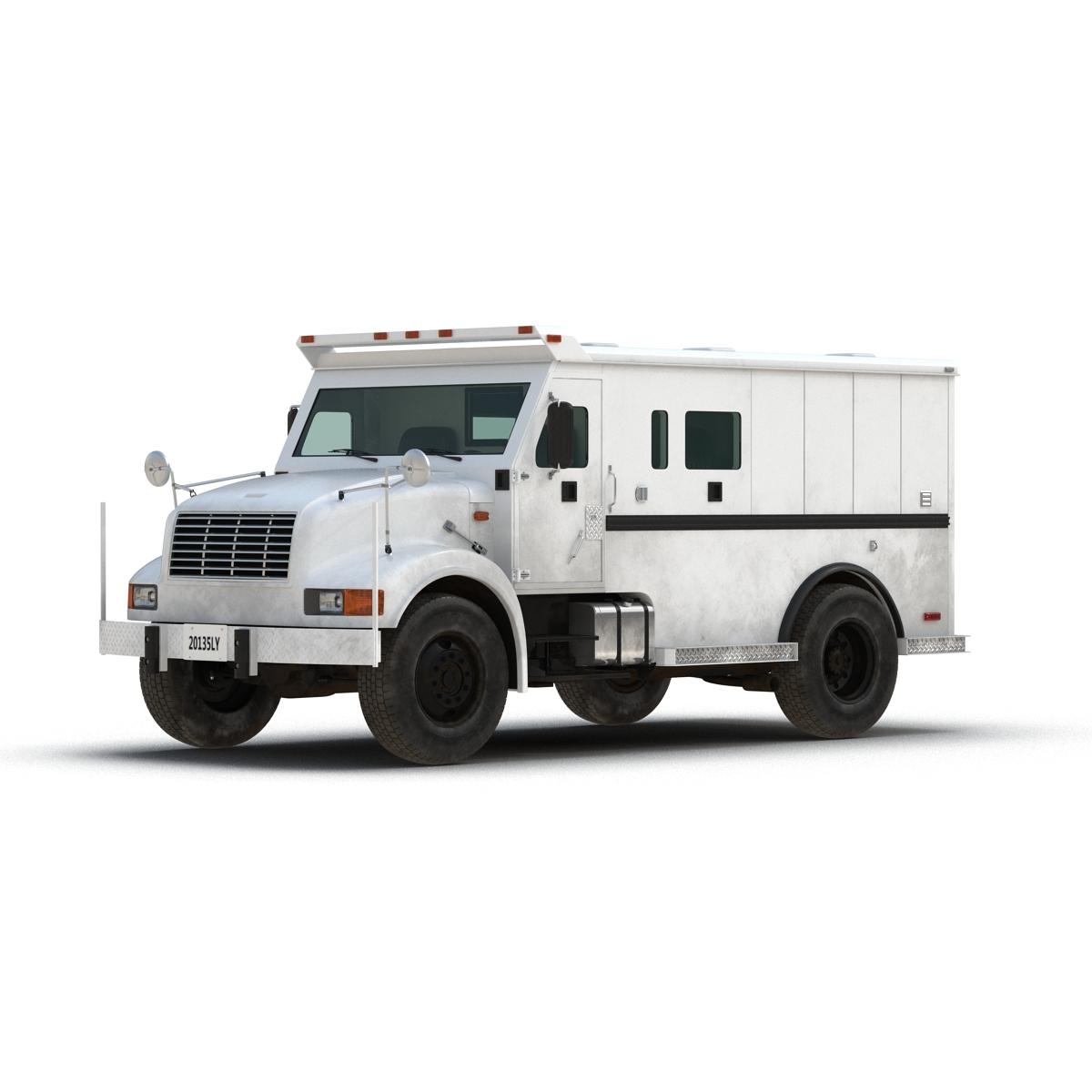 bank armored car simple 3d model