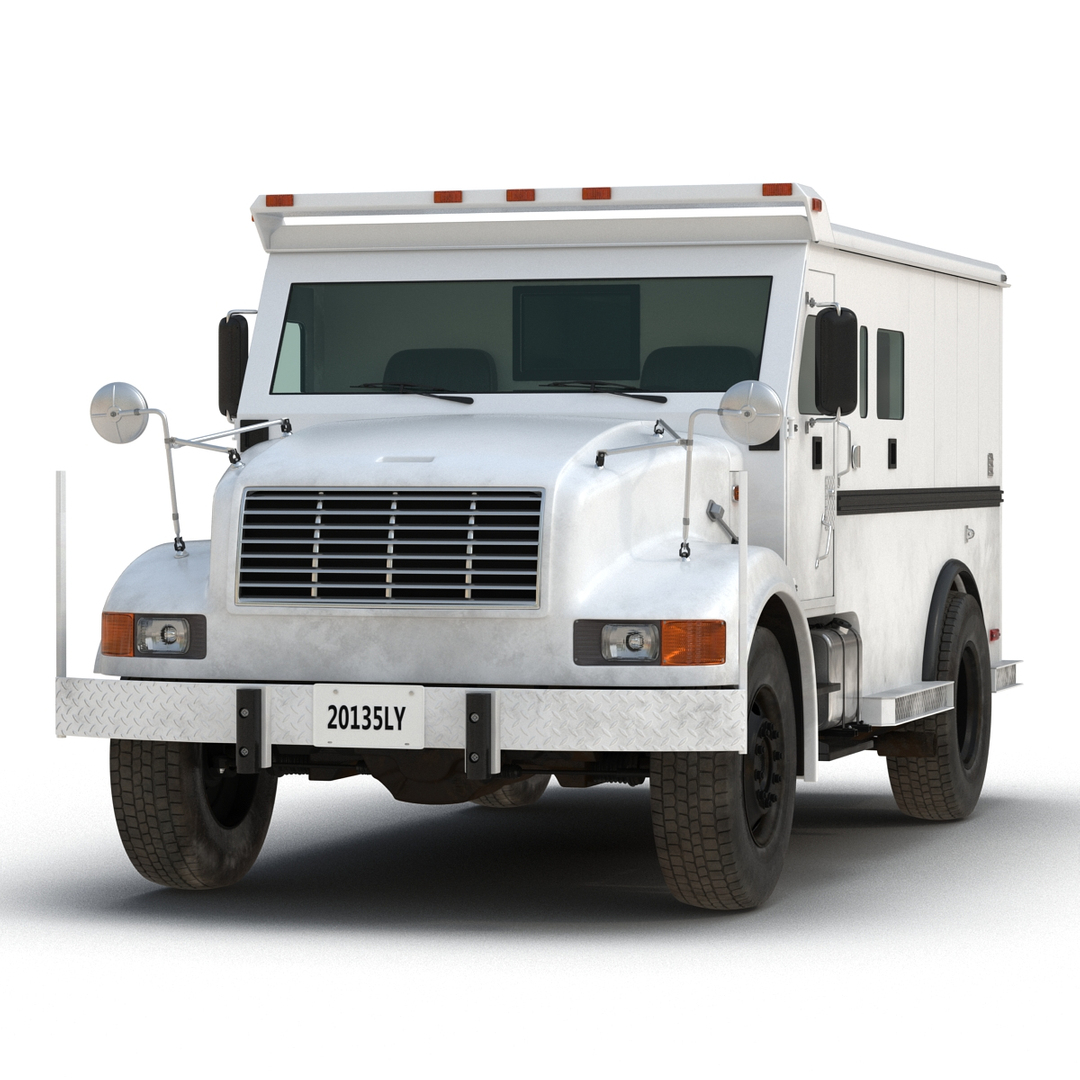 bank armored car simple 3d model