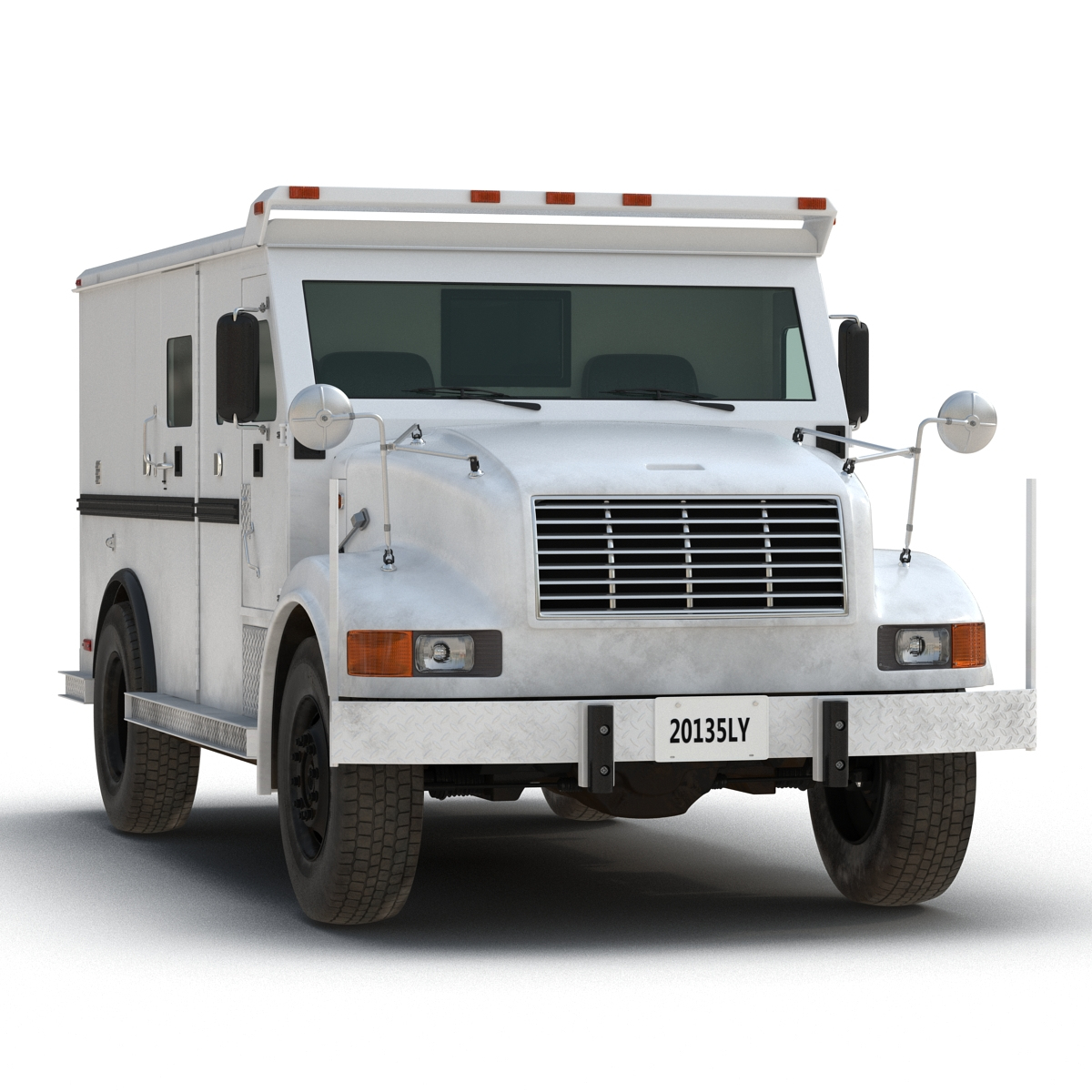 bank armored car simple 3d model