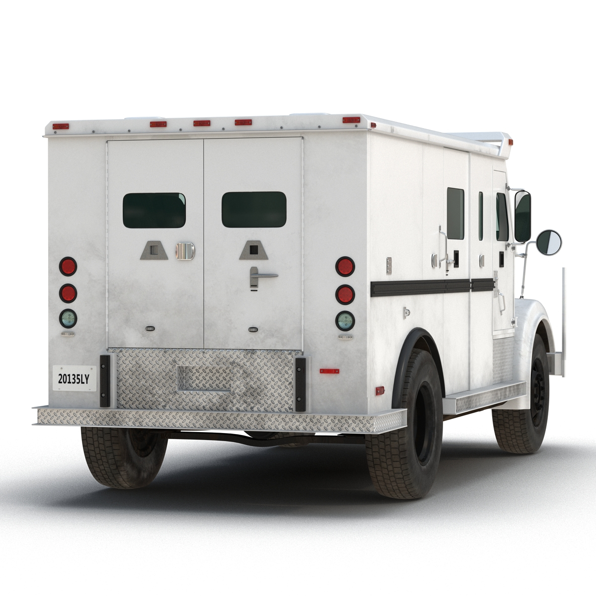 bank armored car simple 3d model