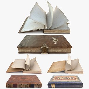 Old engraved book rigged 3D model - TurboSquid 1651093