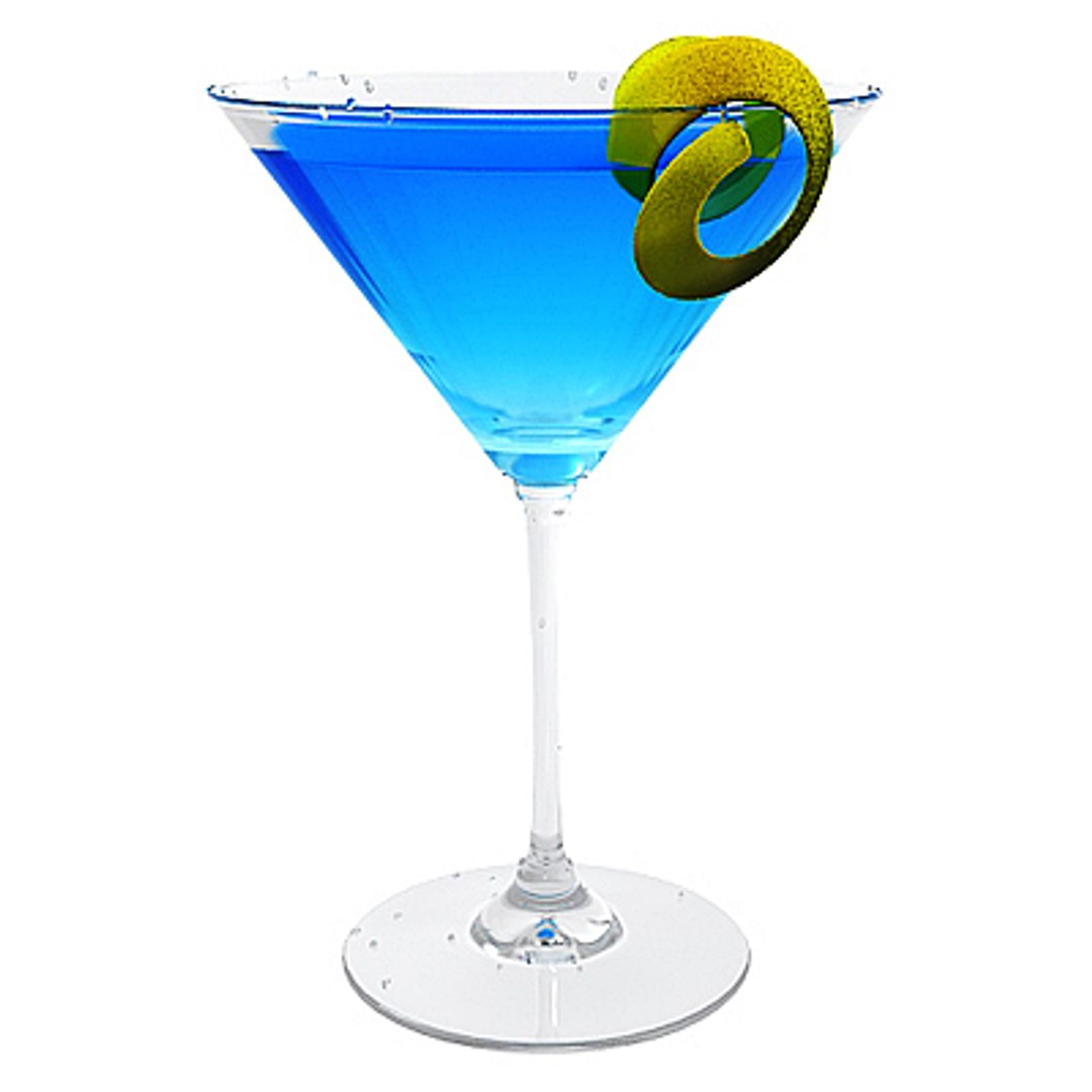 Blue Martini Cocktail 3ds
