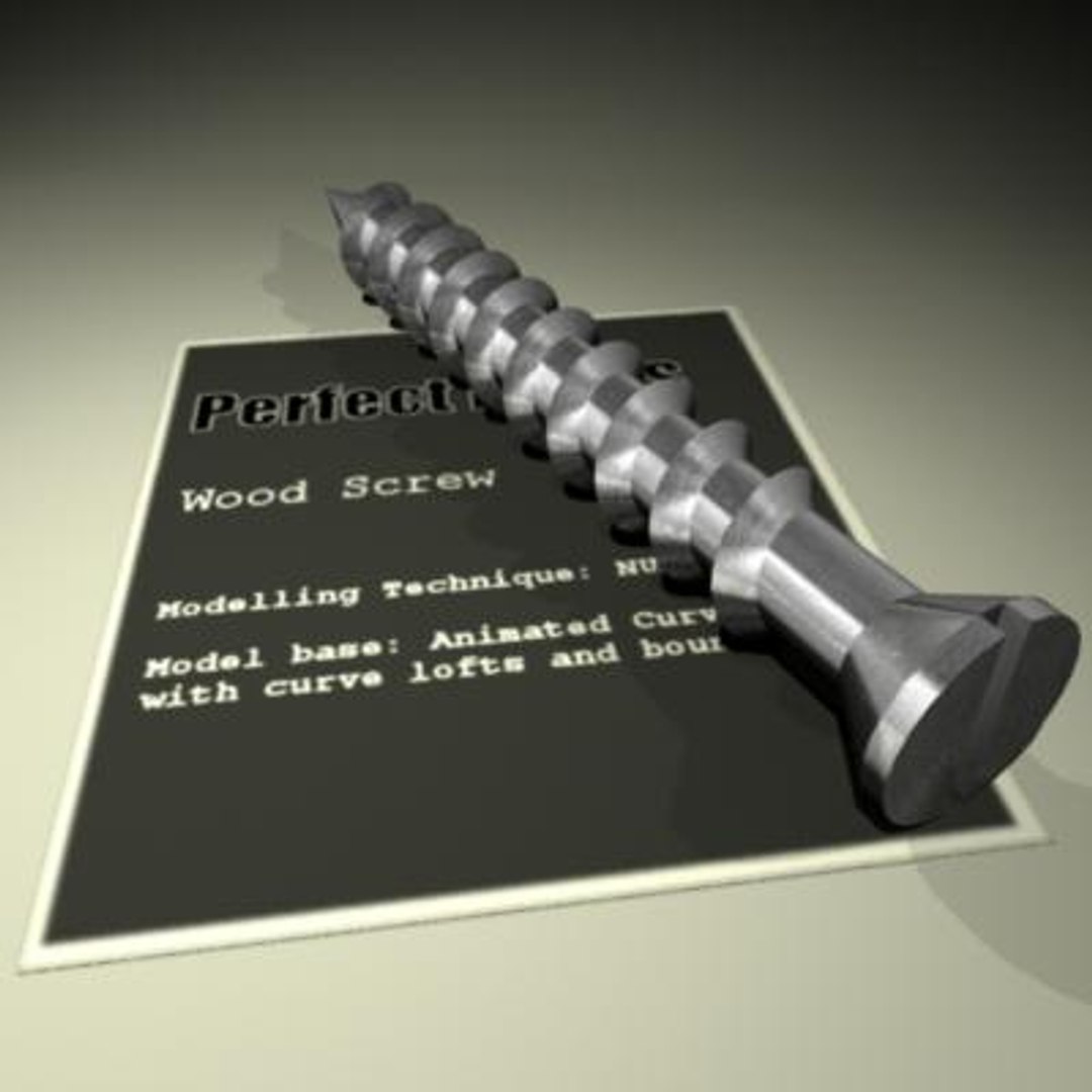 3d Model Wood Screw