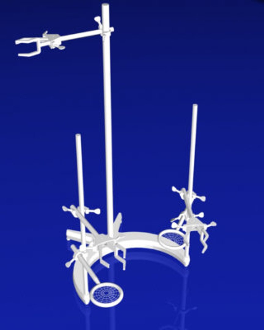 3d scientific science bench props model