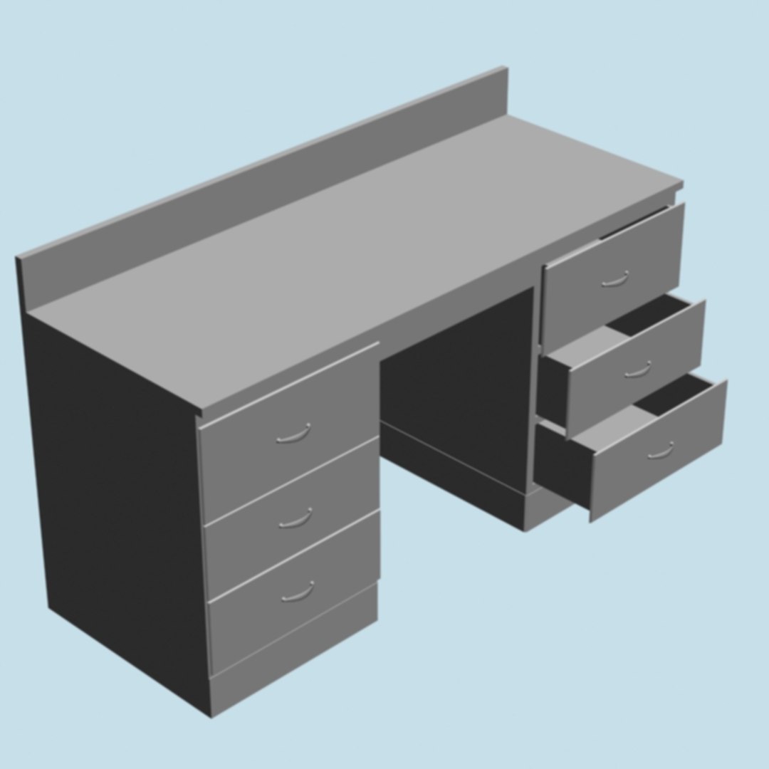 3d scientific science bench props model