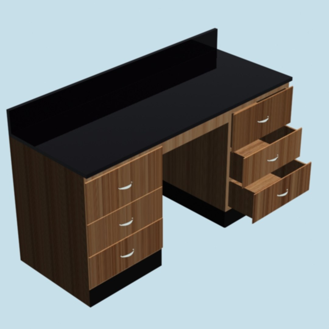3d scientific science bench props model