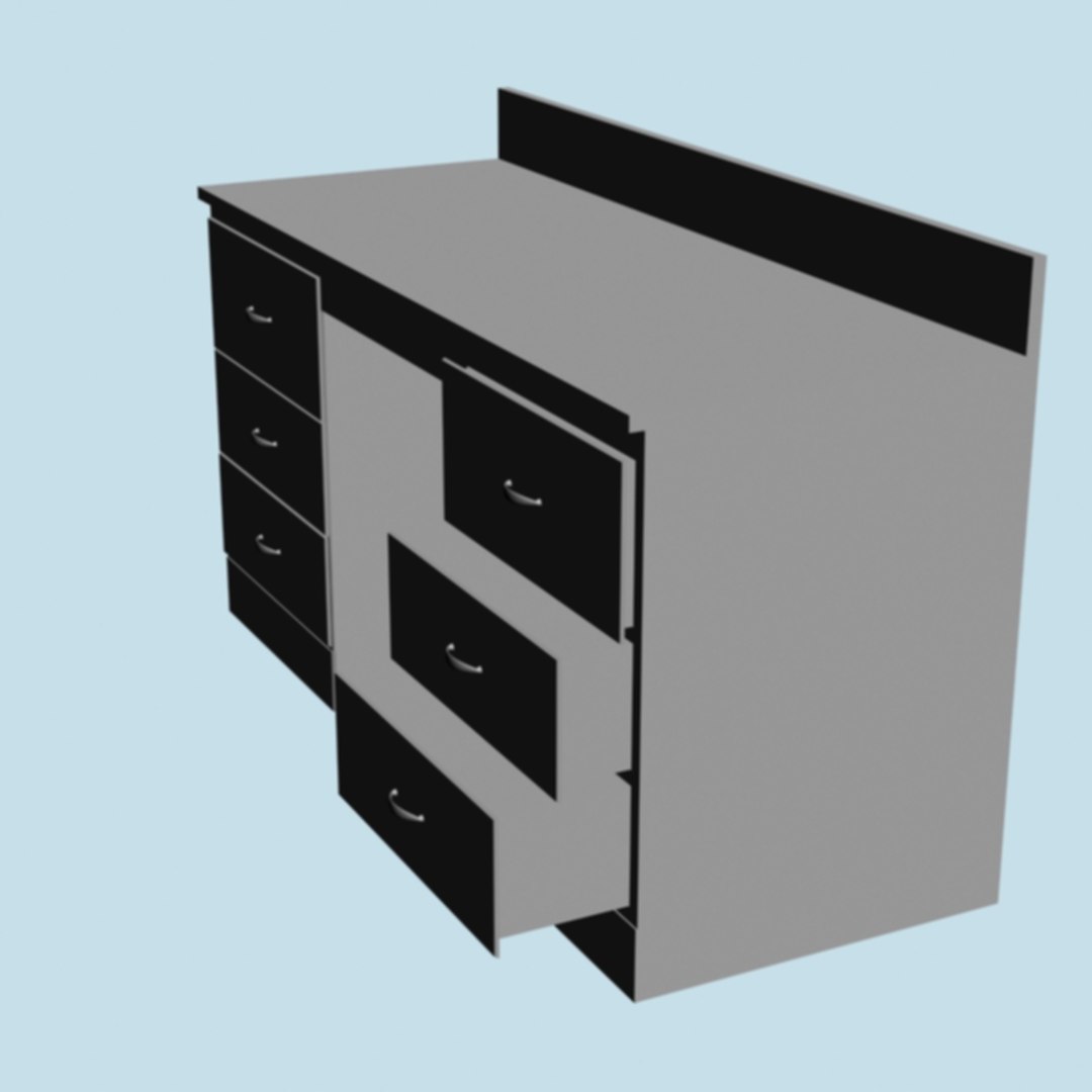 3d scientific science bench props model